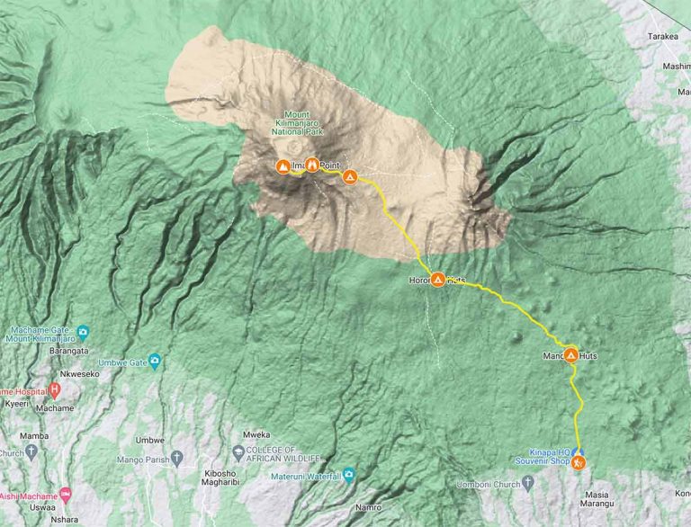 Marangu Route Overview and GPX | Kilimanjaro Sunrise A Trekking Company