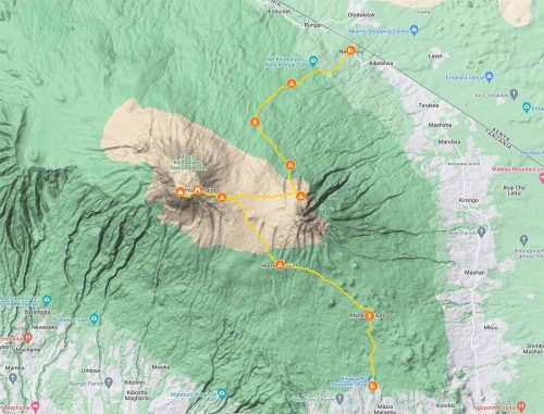Rongai Route GPX File and Overview | Kilimanjaro Sunrise A Trekking Company